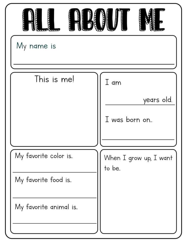 10 Best Free Printable All About Me Form For High School Printablee ...