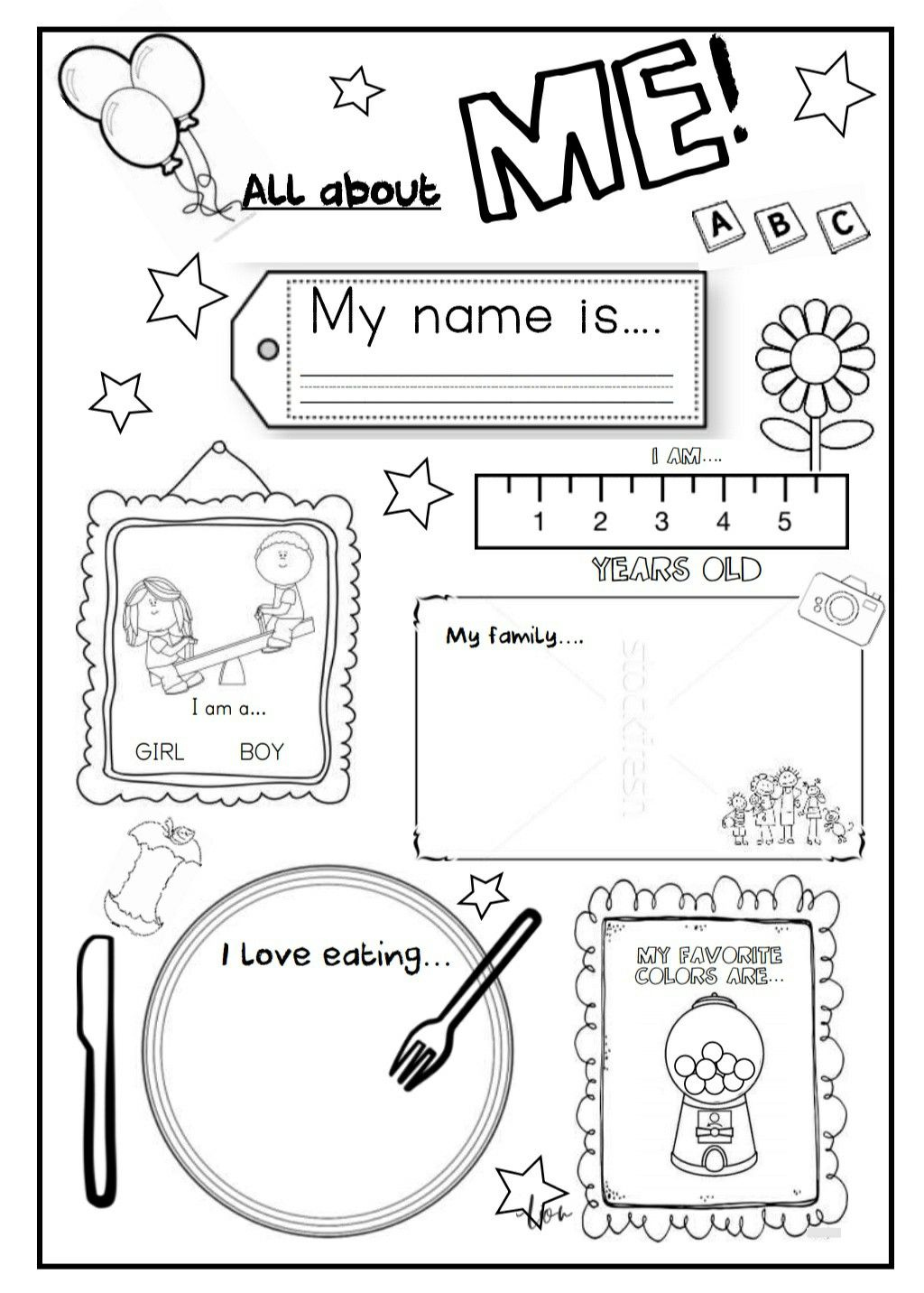 All About Me Back To School Worksheet All About Me Worksheets All About Me Back To School Worksheet All About Me Worksheets