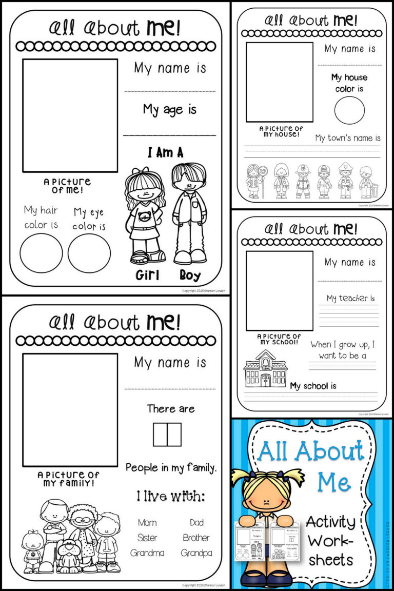 All About Me Writing Worksheet | All About Me Worksheets