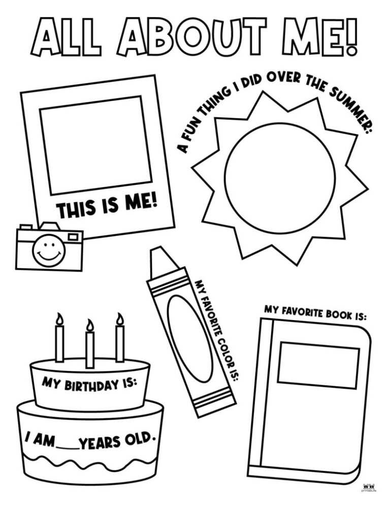 All About Me Worksheet Easy | All About Me Worksheets