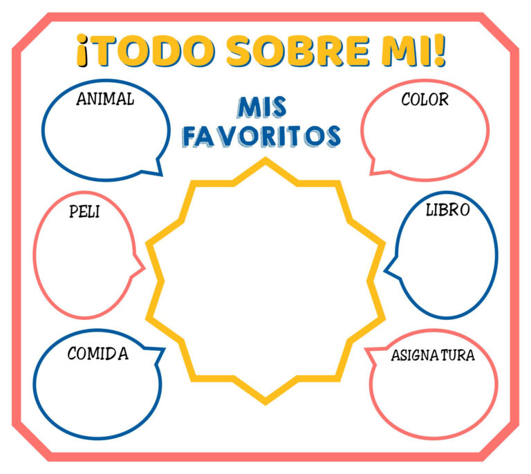 All About Me Spanish Worksheet Free Download | All About Me Worksheets