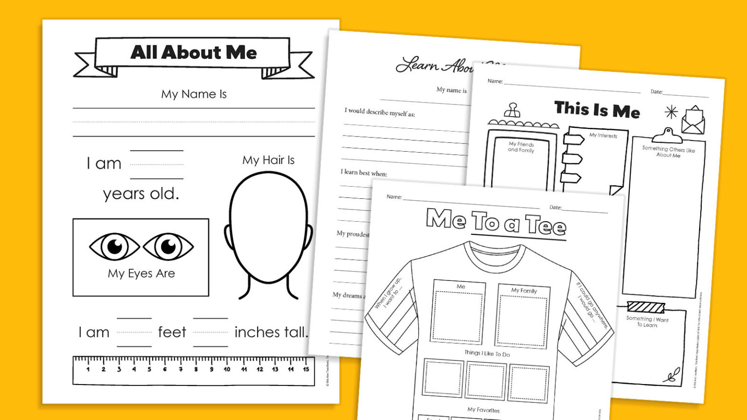 All About Me Worksheet Grade 5 | All About Me Worksheets